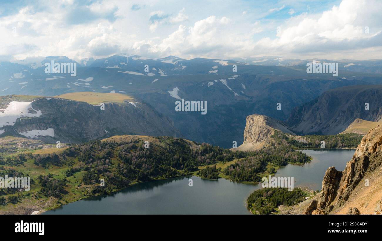 Montana Landscape Absaroka Beartooth Highway Mountain Alpine Lake Water ...