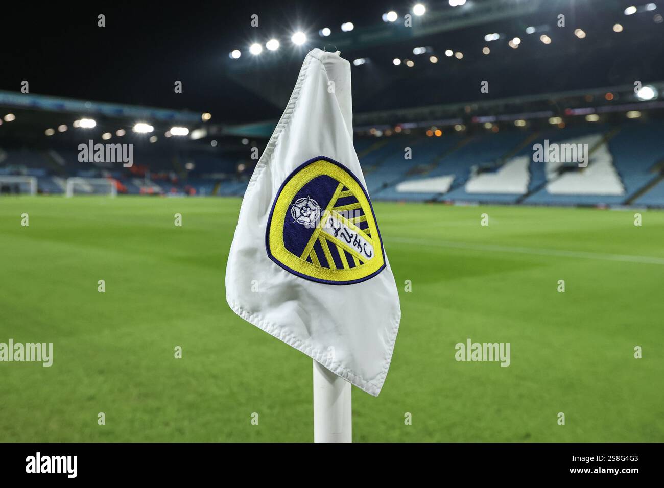 Leeds, UK. 22nd Jan, 2025. The Leeds United corner flag during the Sky ...