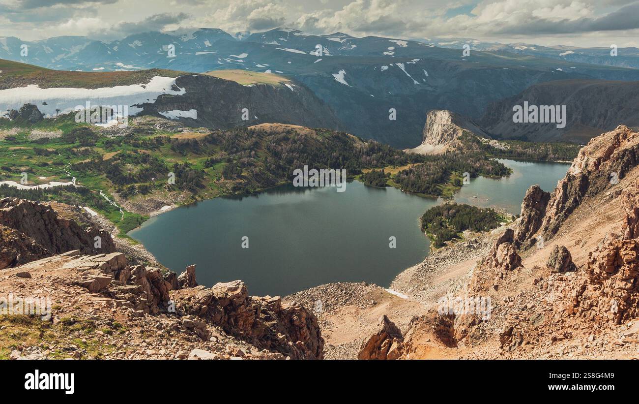 Montana Landscape Absaroka Beartooth Highway Mountain Alpine Lake Water ...