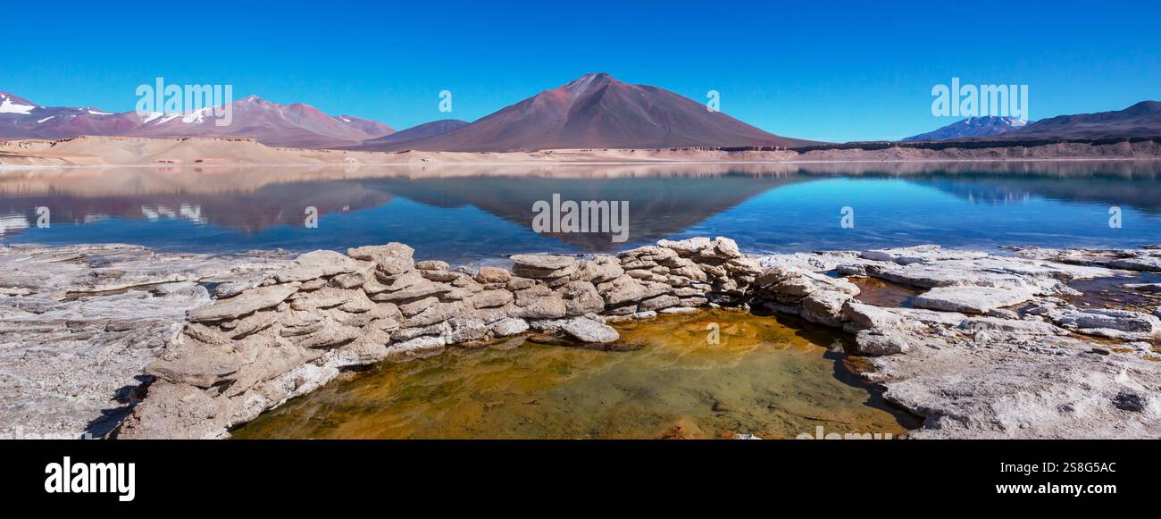 Natural Hot Spring in Atacama desert, Chile, South America Stock Photo ...