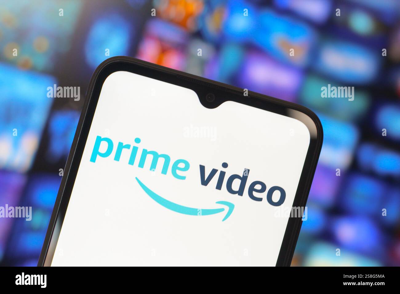 In this photo illustration, the Amazon Prime Video logo is seen ...