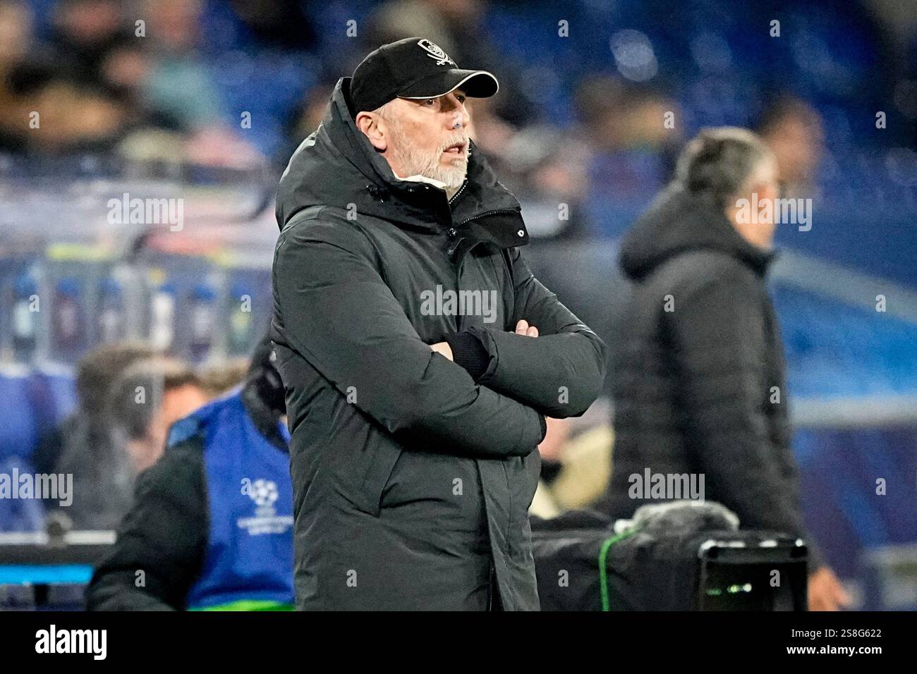 Brest's head coach Eric Roy follows the game during the Champions ...