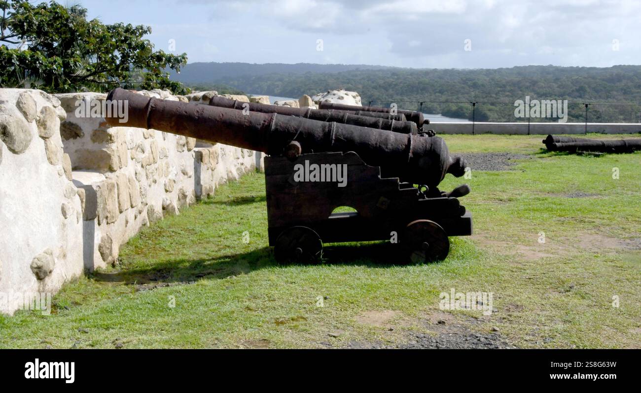 Colon, USA. 12th Jan, 2025. The ruins of Fort San Lorenzo near Colon ...