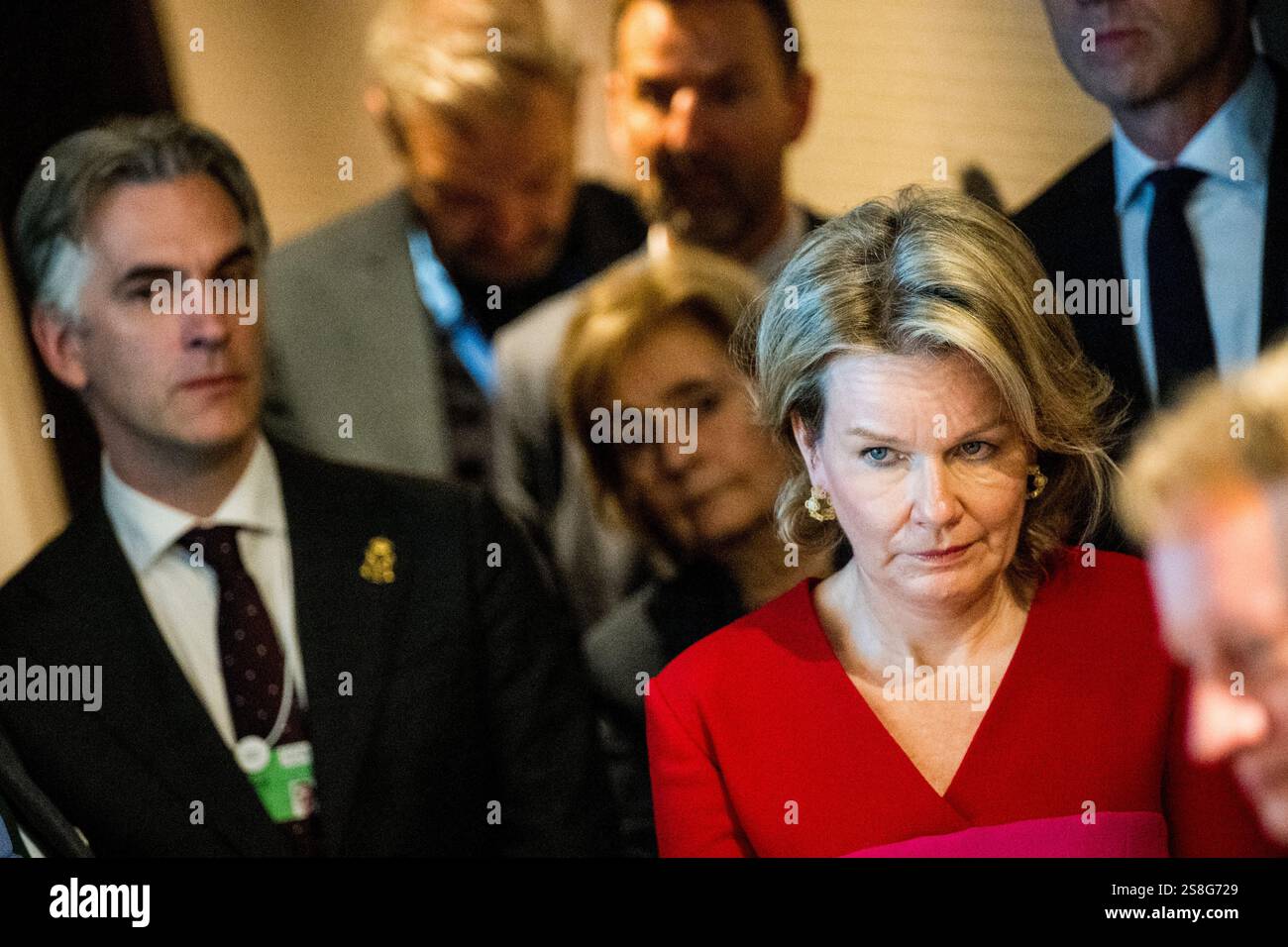 Davos, Switzerland. 22nd Jan, 2025. Queen Mathilde of Belgium pictured ...