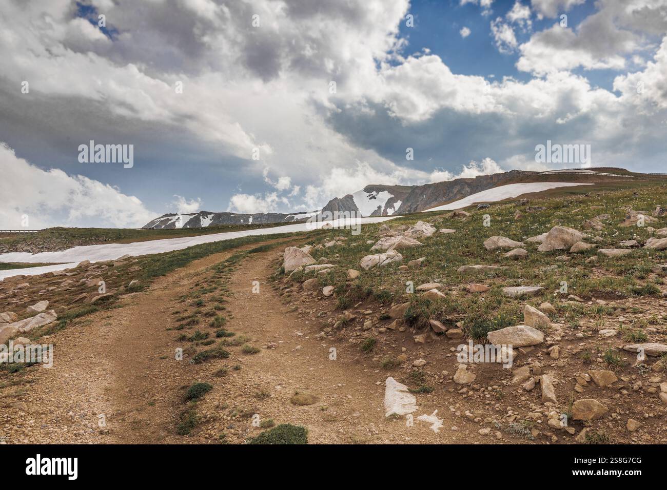 Snow in Beartooth Pass Montana Mountain Alpine Landscape Stock Photo ...