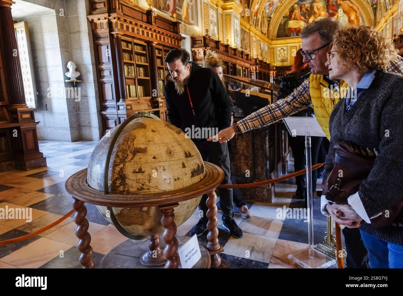 visitors, Royal library inside the Royal Site of San Lorenzo de El ...