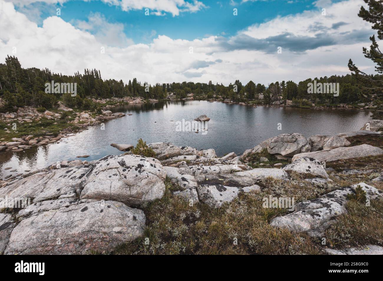Montana Landscape Absaroka Beartooth Highway Mountain Alpine Lake Water ...