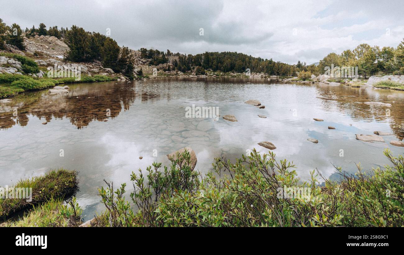 Montana Landscape Absaroka Beartooth Highway Mountain Alpine Lake Water ...