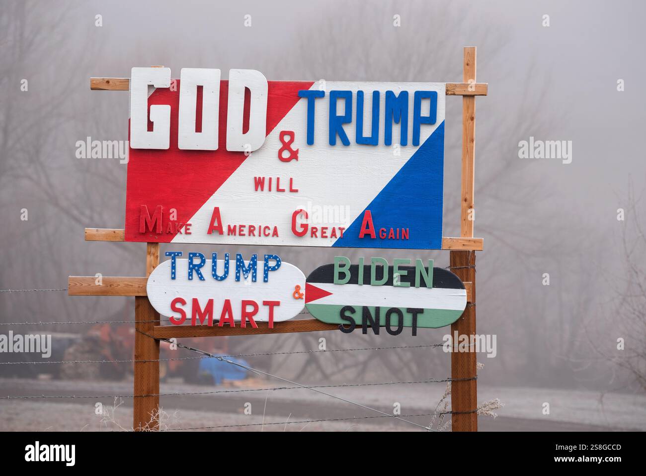 President trump political sign hi-res stock photography and images - Alamy