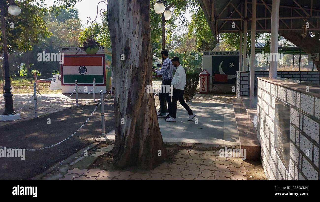 Visitors explore the India - Pakistan International border in R.S. Pora ...