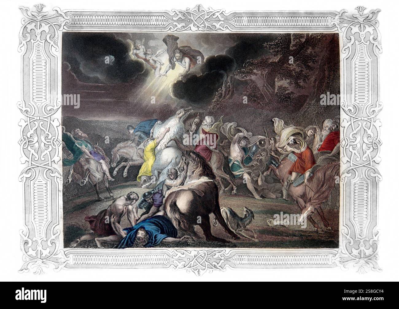 Illustration of the Conversion of Saint Paul After seeing a Flash of ...