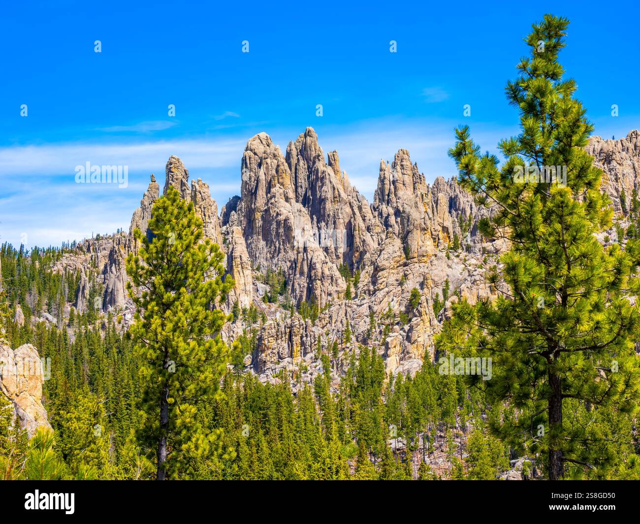 Needles Highway mountains in Custer State Park, Black Hills, South ...