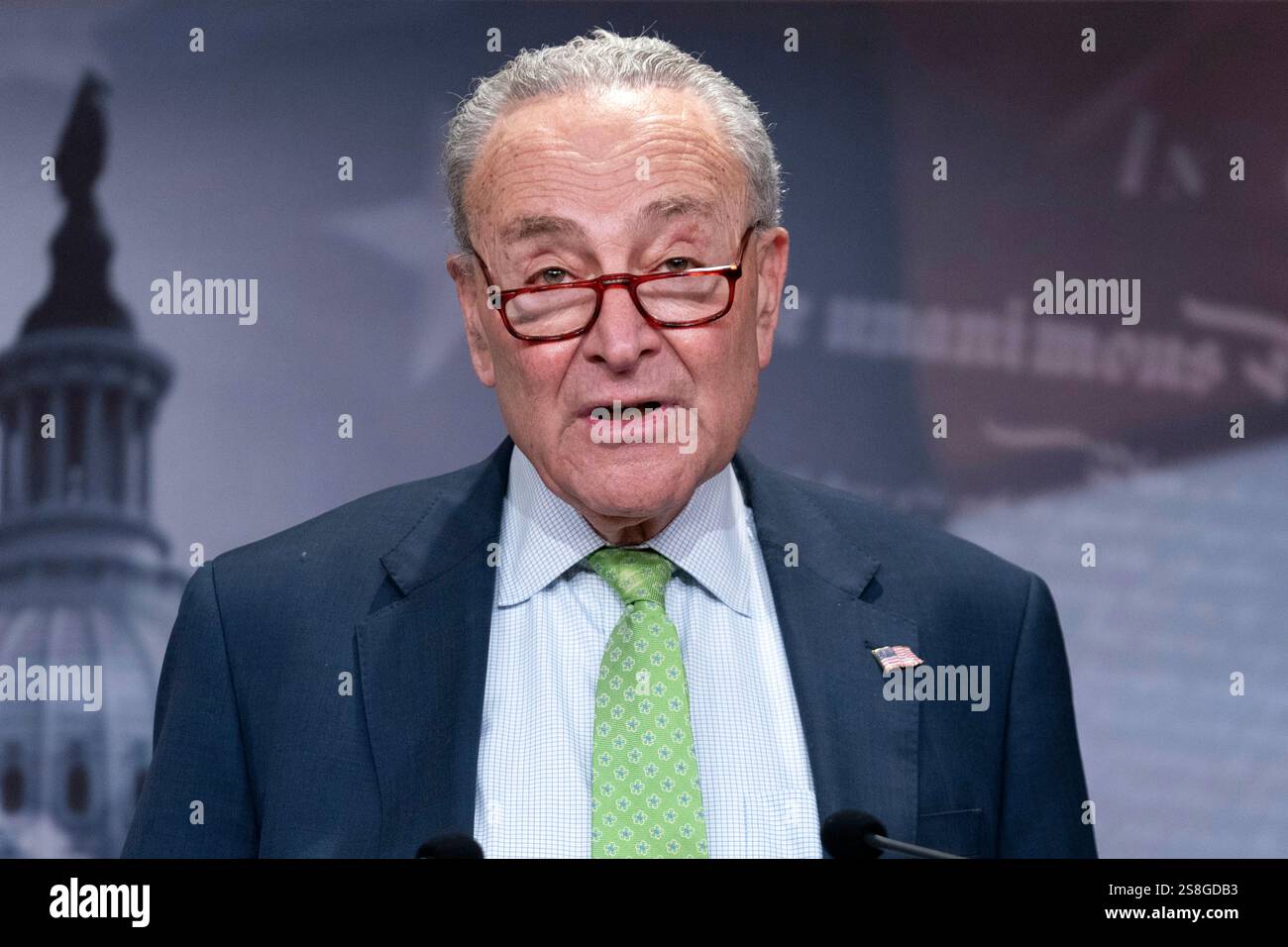 Senate Minority Leader Chuck Schumer, D-N.Y., speaks during a news ...