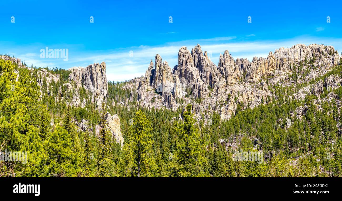 Needles Highway mountains in Custer State Park, Black Hills, South Dakota, USA Stock Photo - Alamy