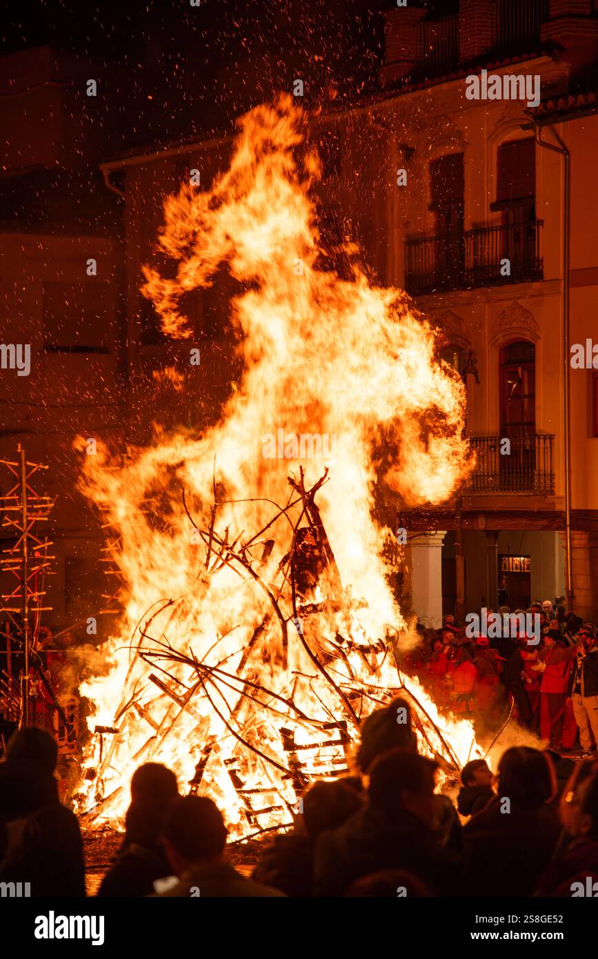 Festivity of San Antonio in Valencia Fire Show Stock Photo - Alamy