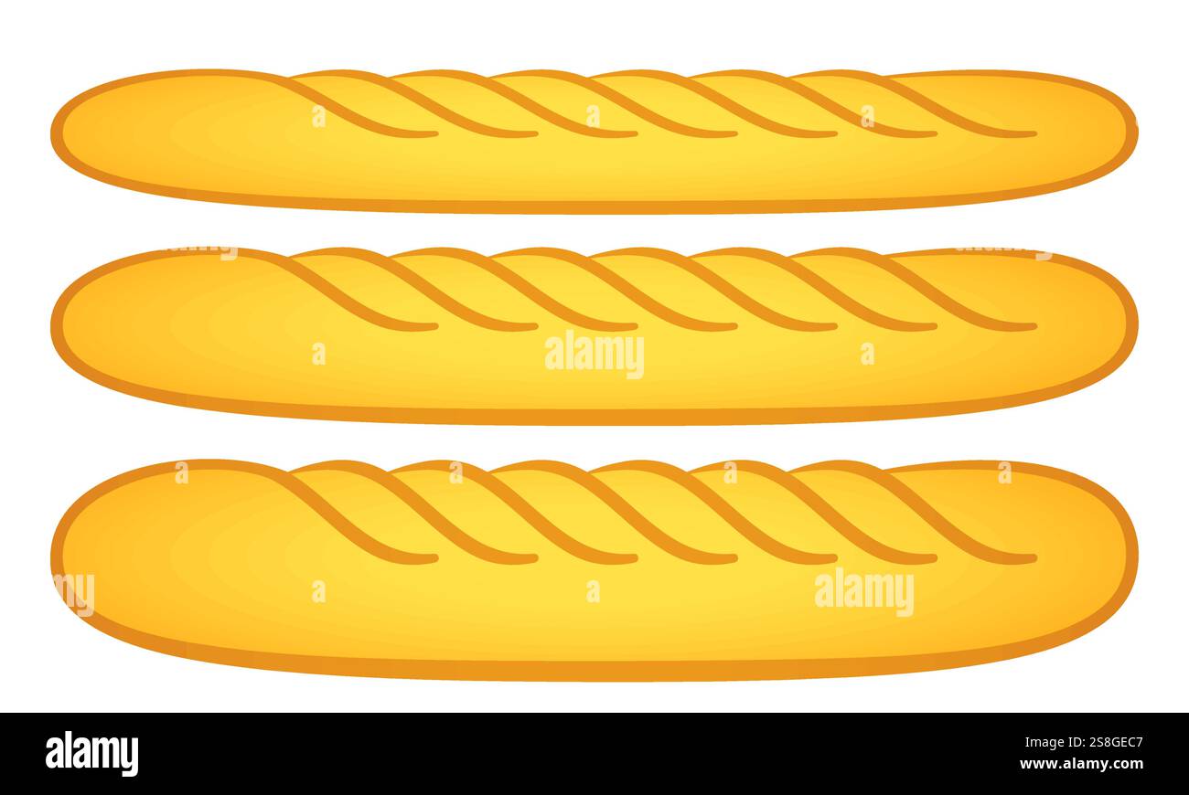 Bread baguettes Stock Vector Images - Alamy
