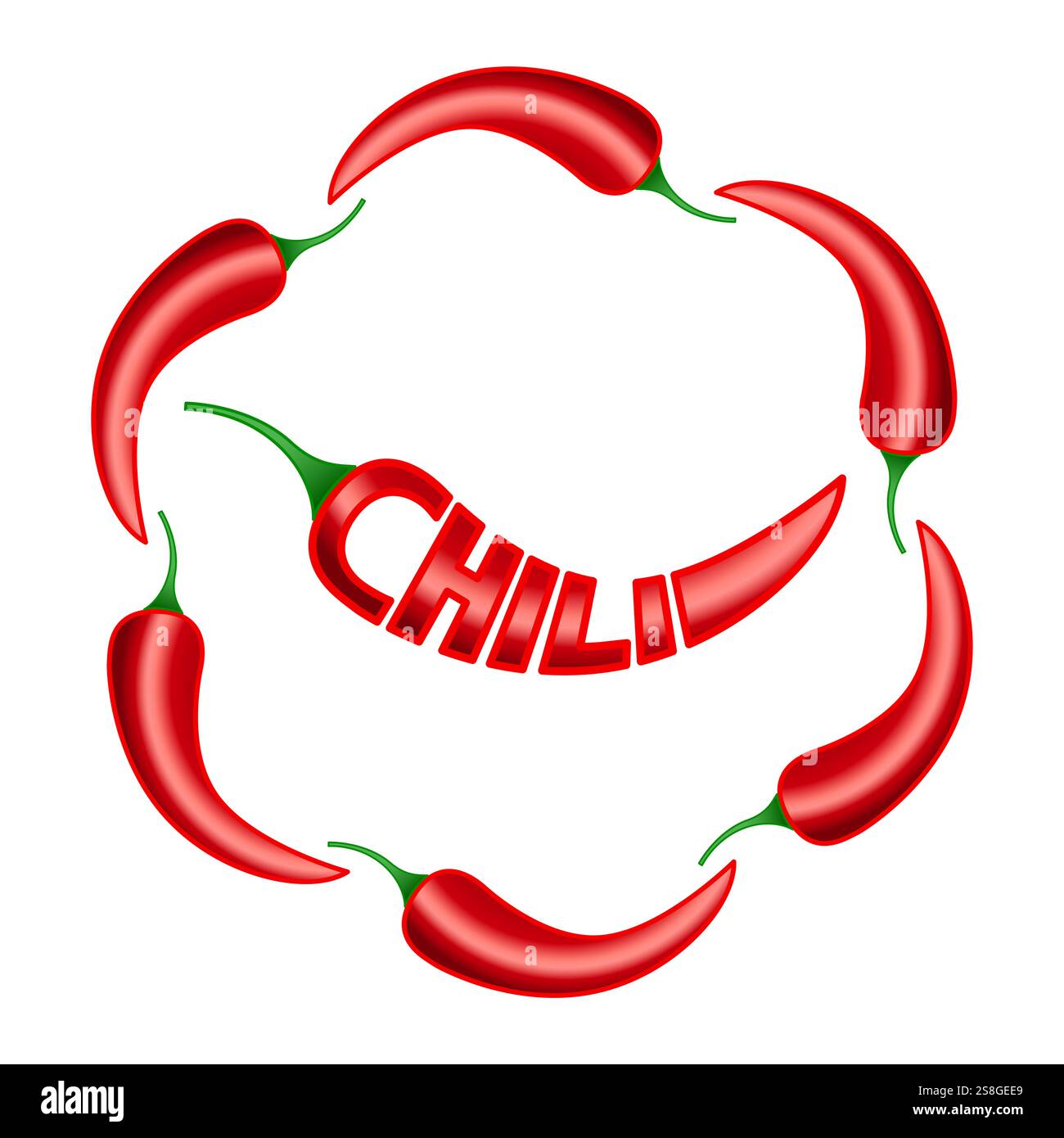Illustration of a red chili peppers design Stock Vector Image & Art - Alamy