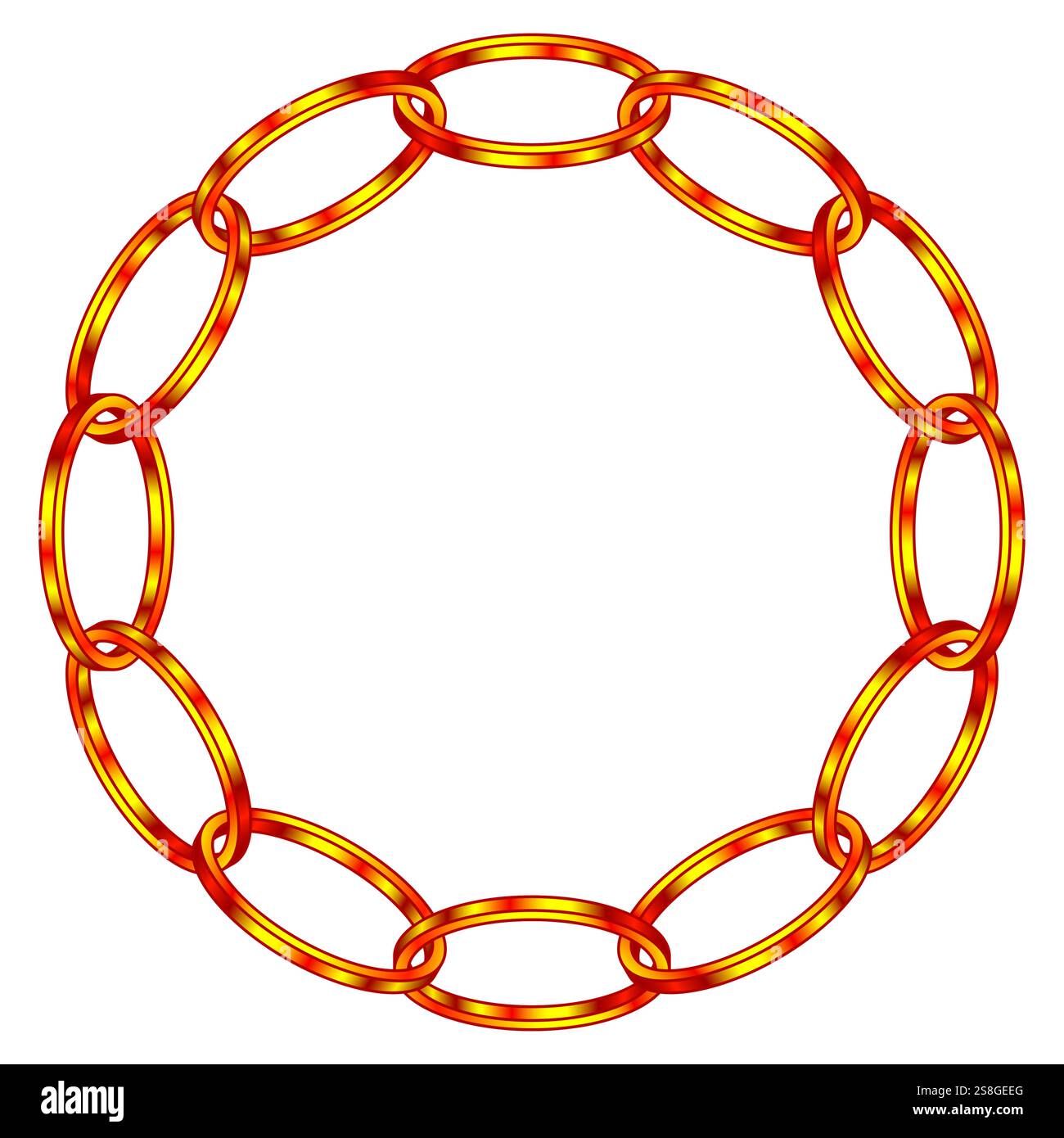 Illustration of a gold chain Stock Vector Image & Art - Alamy