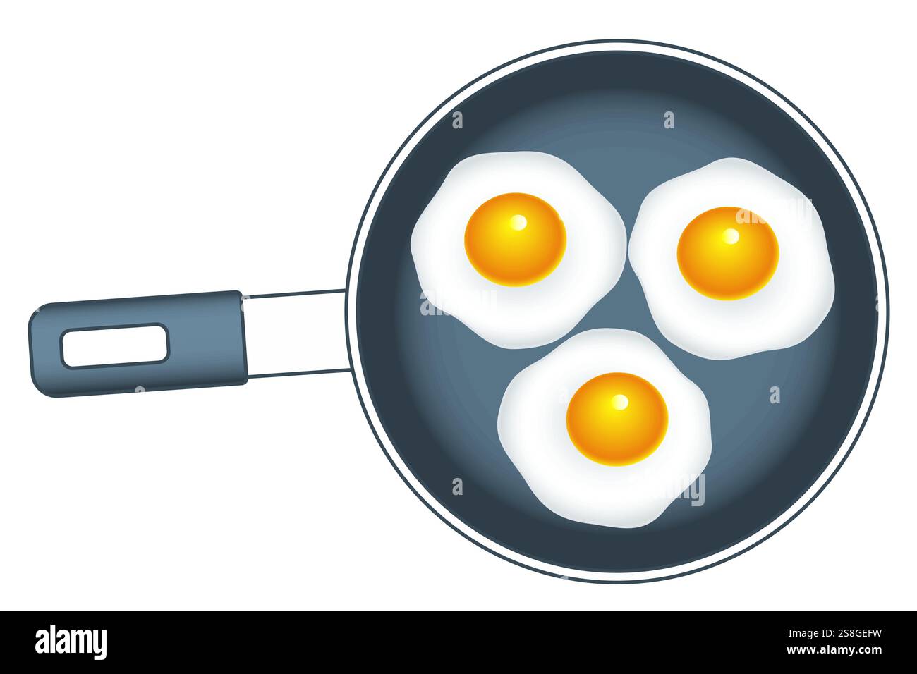 Fried egg frying in Stock Vector Images - Alamy