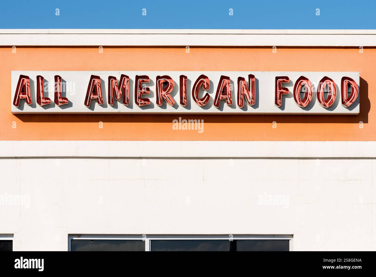 All American Food sign on an A&W restaurant in Stanfield, Oregon Stock ...