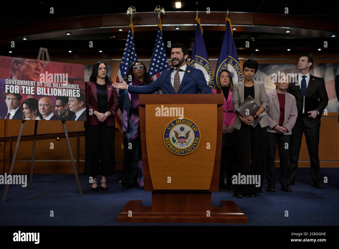 Congressional Progressive Caucus Chair Greg Casar(D-TX) alongside other ...