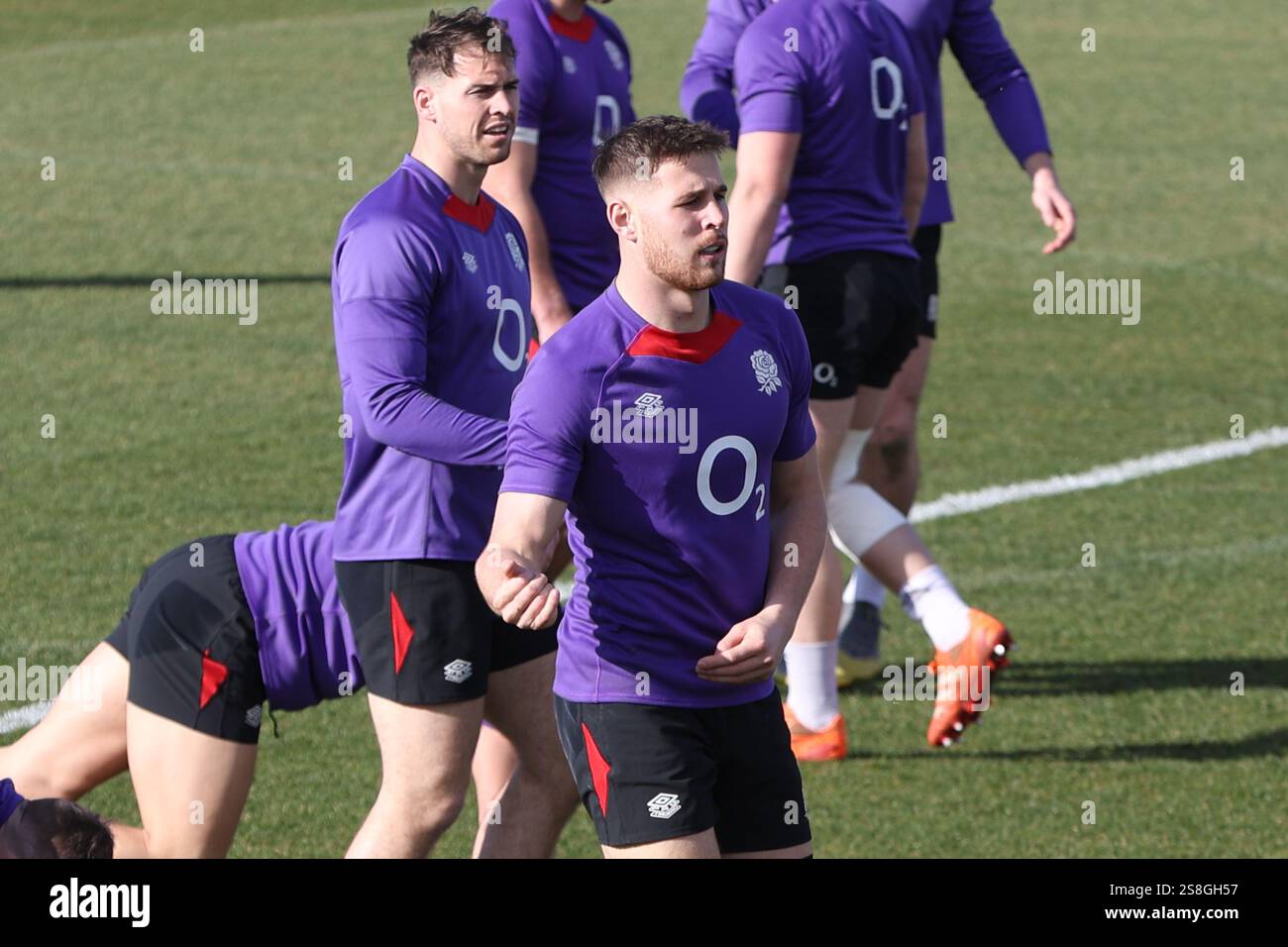 Girona, Spain, 22nd January 2025 - Freddie Steward and Tom Roebuck at ...