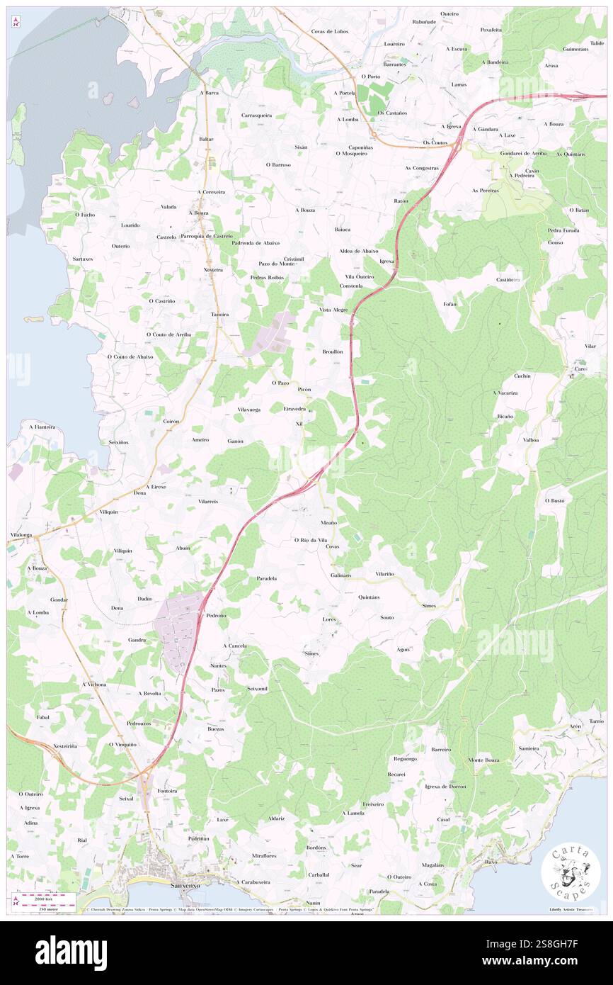 Meano, Provincia de Pontevedra, ES, Spain, Galicia, N 42 26' 47'', S 8 ...