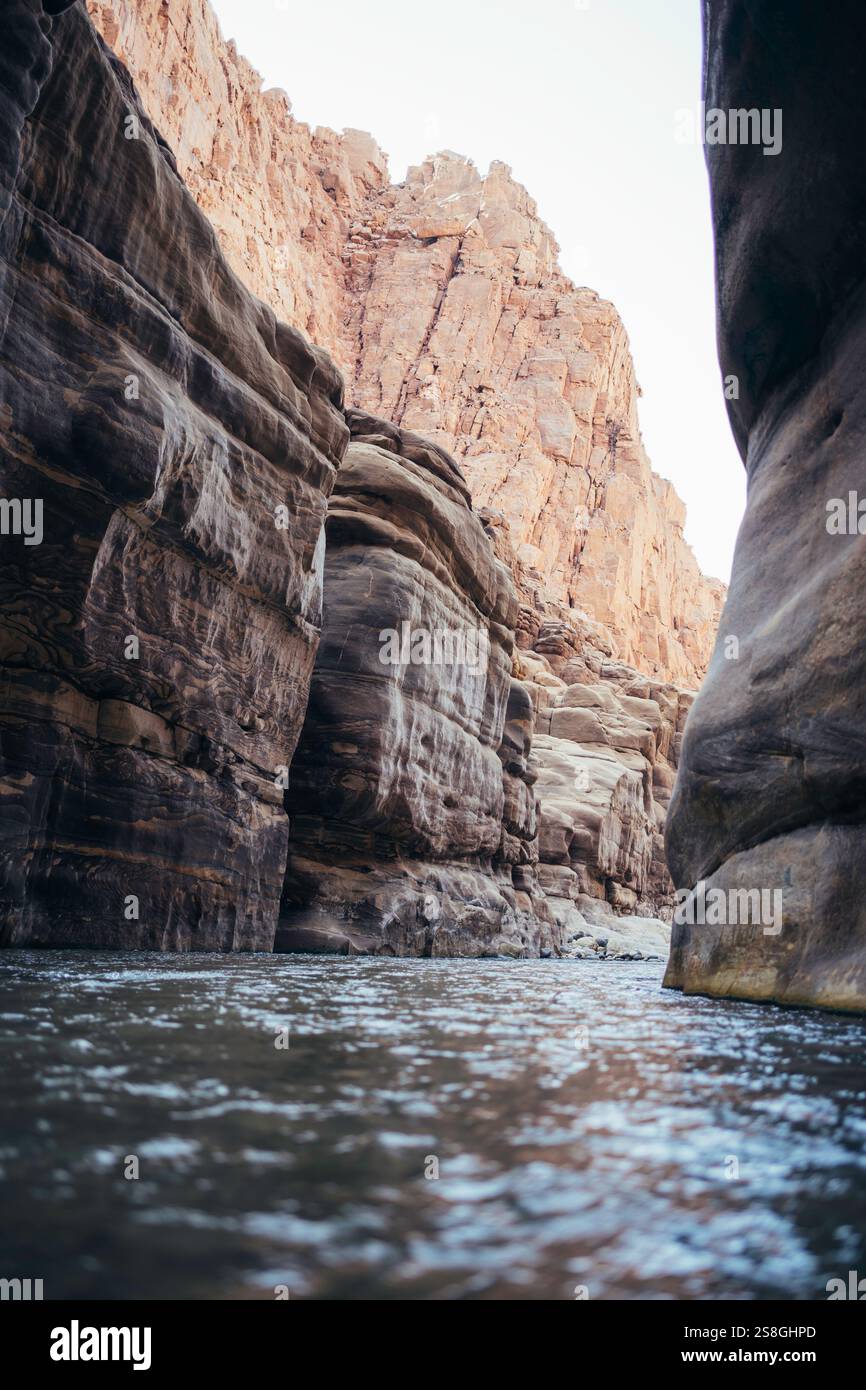 Wadi Mujib trail beautiful scenery hike Jordan. Wadi Al Mujib Canyon in ...