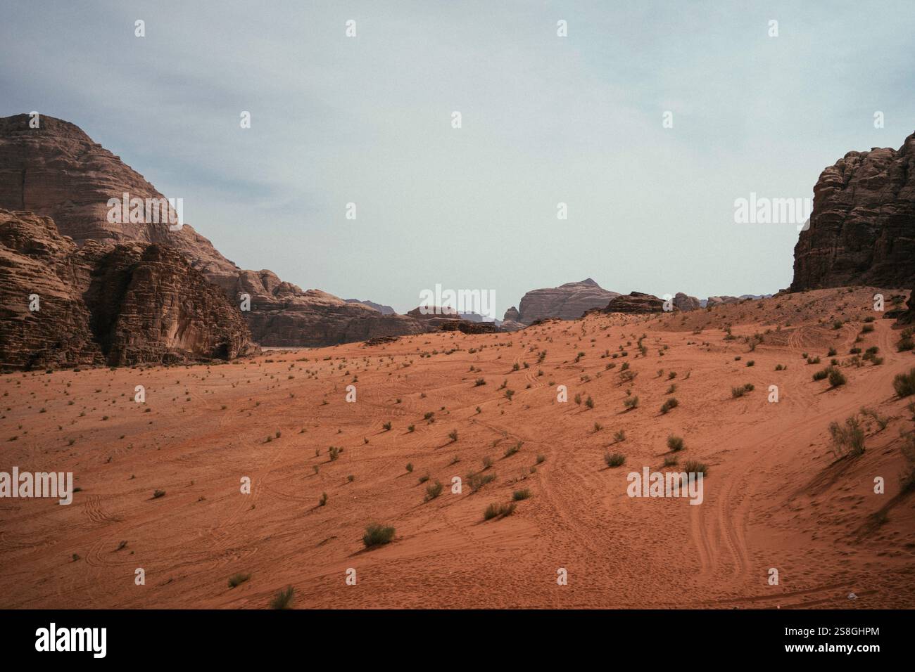 Landscape of the desert of Wadi Rum, Jordan. Rock Formation, beautiful ...
