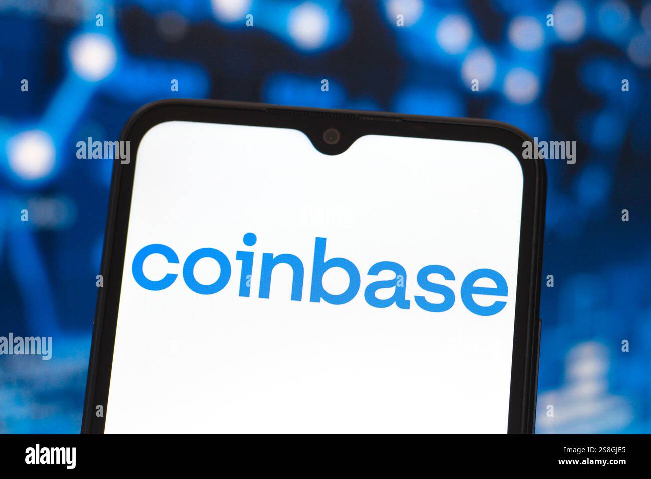 Canada. 22nd Jan, 2025. In this photo illustration, the Coinbase logo ...