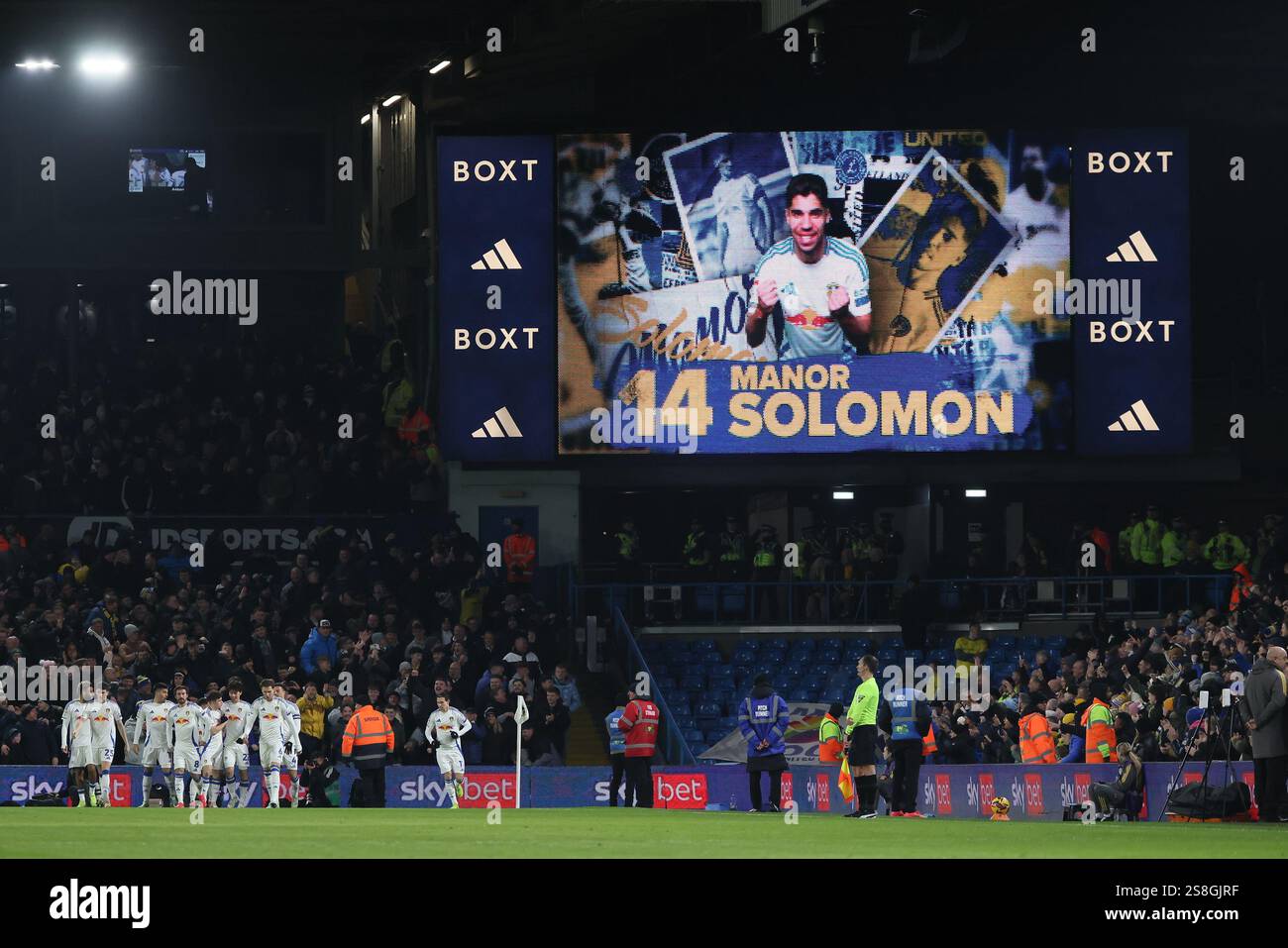 Manor Solomon (Leeds United) scores his team's first goal during the ...