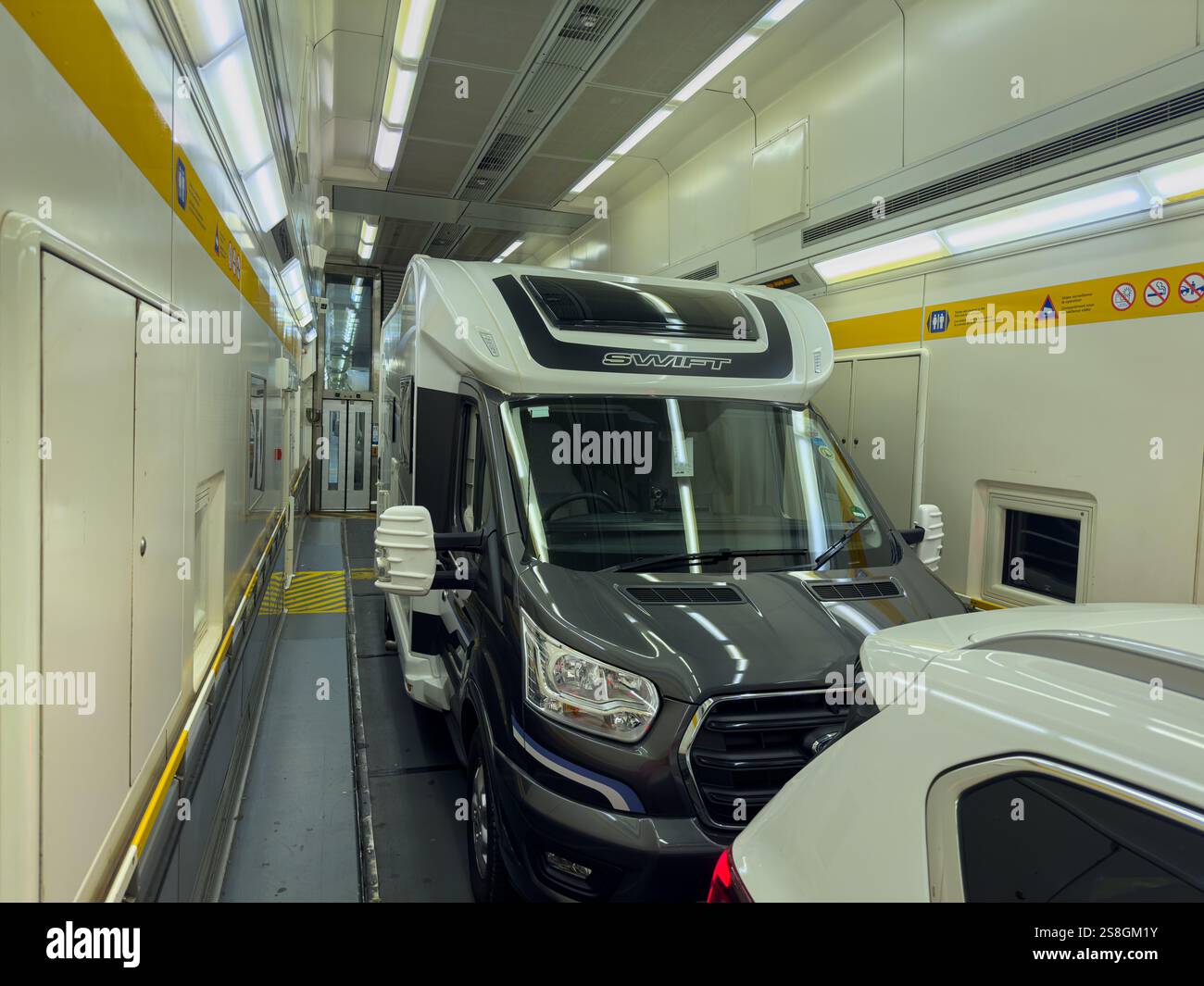 Folkestone, United Kingdom - July 17, 2024: An RV motorhome and other ...