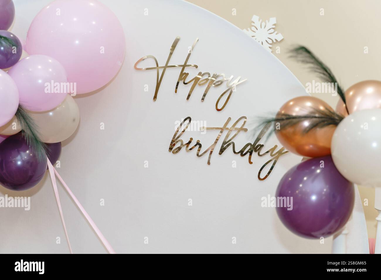 Birthday banner in pastel colors. open, birthday, celebration Stock ...
