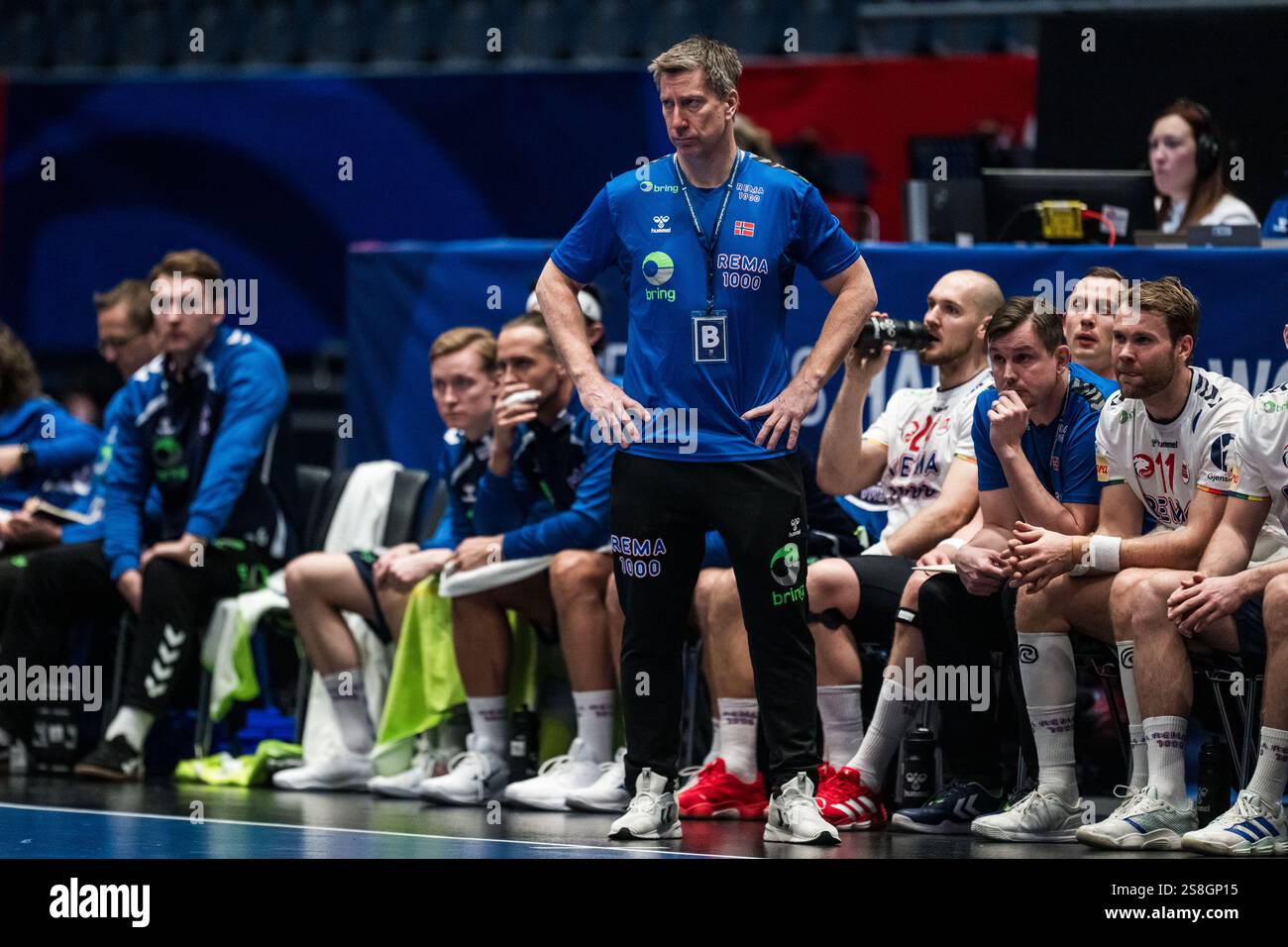 Head coach Jonas Wille of, Norway. , . during the 2025 IHF World Men's ...