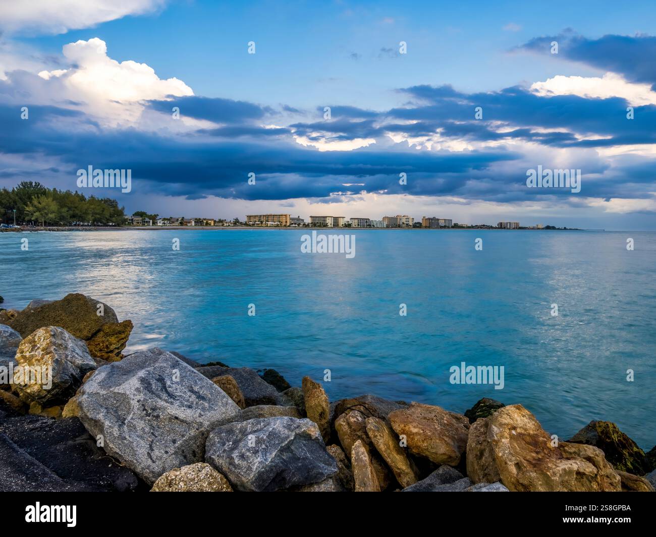 Sea and coastline, Gulf of Mexico, Venice, Florida, USA Stock Photo - Alamy