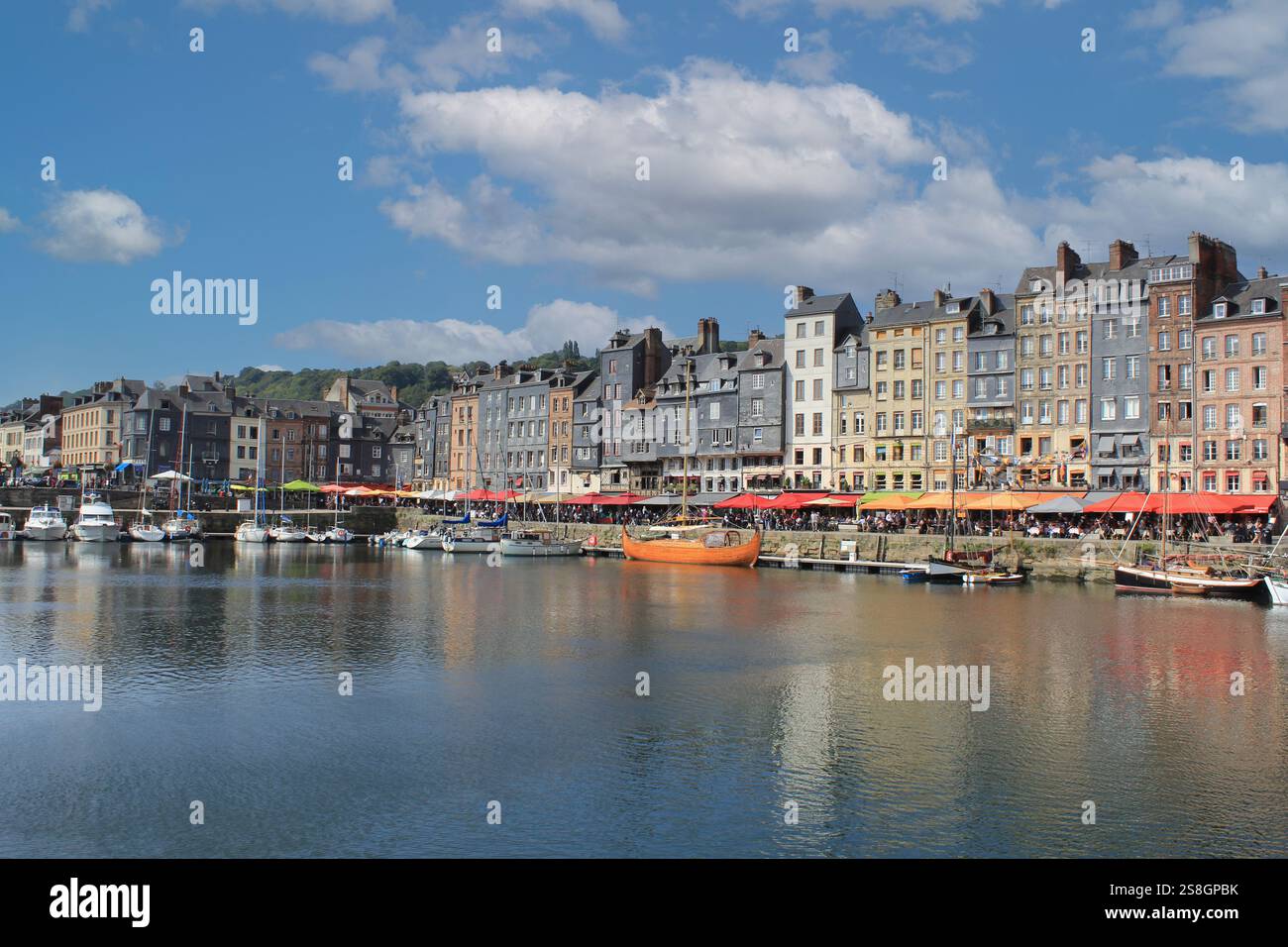Honfleur, France - sep 6, 2018: a beautiful townscape of port city ...