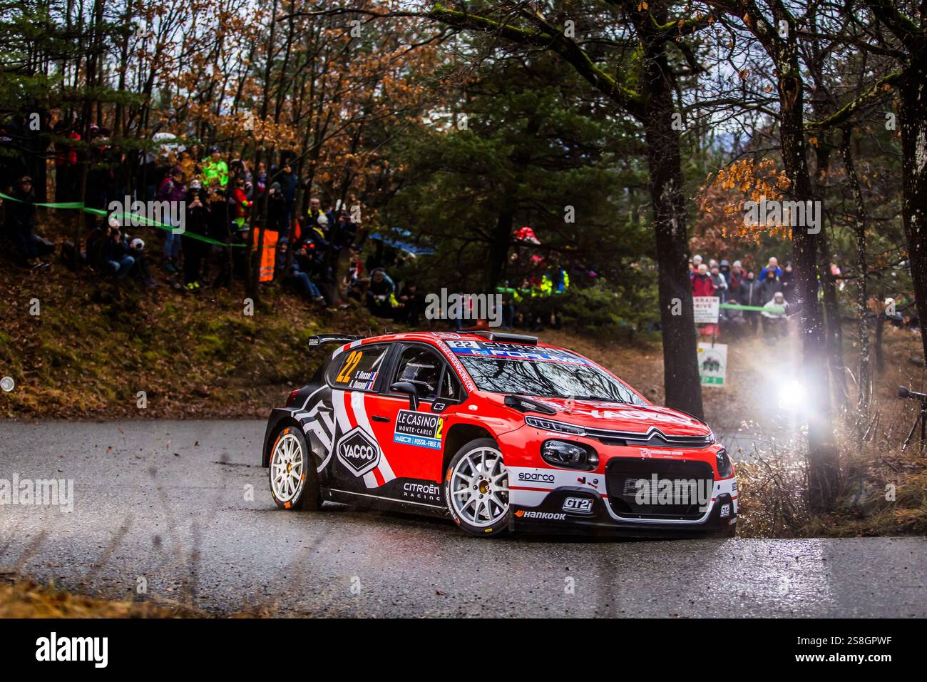 Gap, France. 22nd Jan, 2025. 22 Yohan ROSSEL, Arnaud DUNAND, Citroen C3 ...