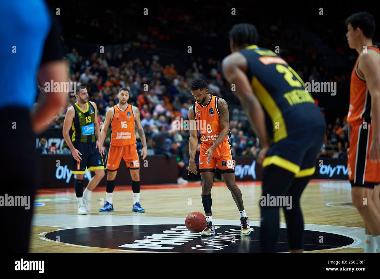 Jean Montero of Valencia basket seen in action during the BKT Eurocup ...