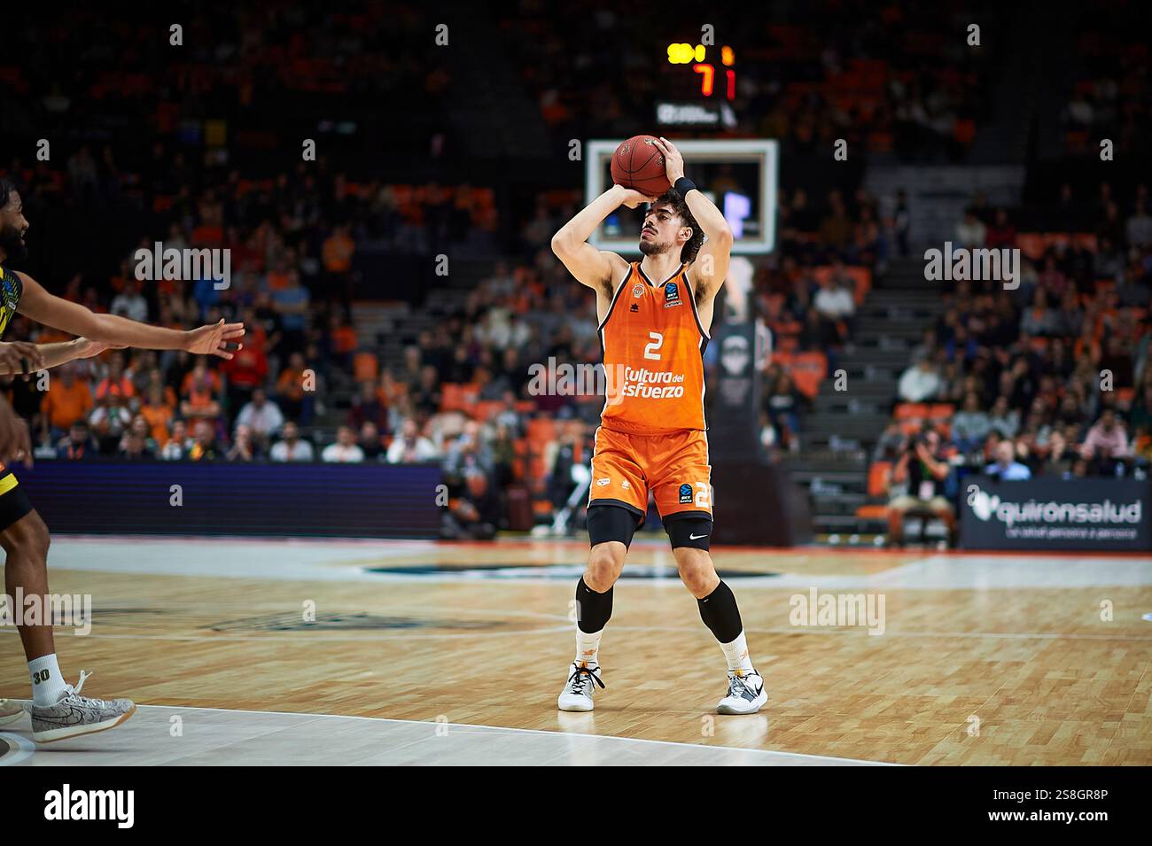 Josep Puerto of Valencia basket seen in action during the BKT Eurocup ...