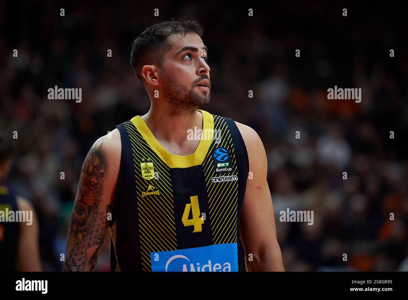 Vassilis Toliopoulos of Aris Midea Thessaloniki seen in action during ...