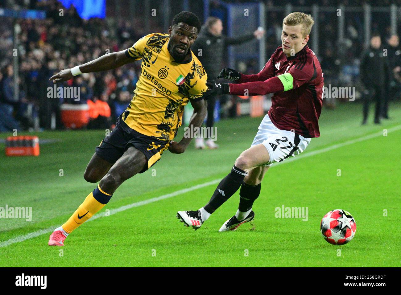 Prague, Czech Republic. 22nd Jan, 2025. From left Marcus Thuram of ...