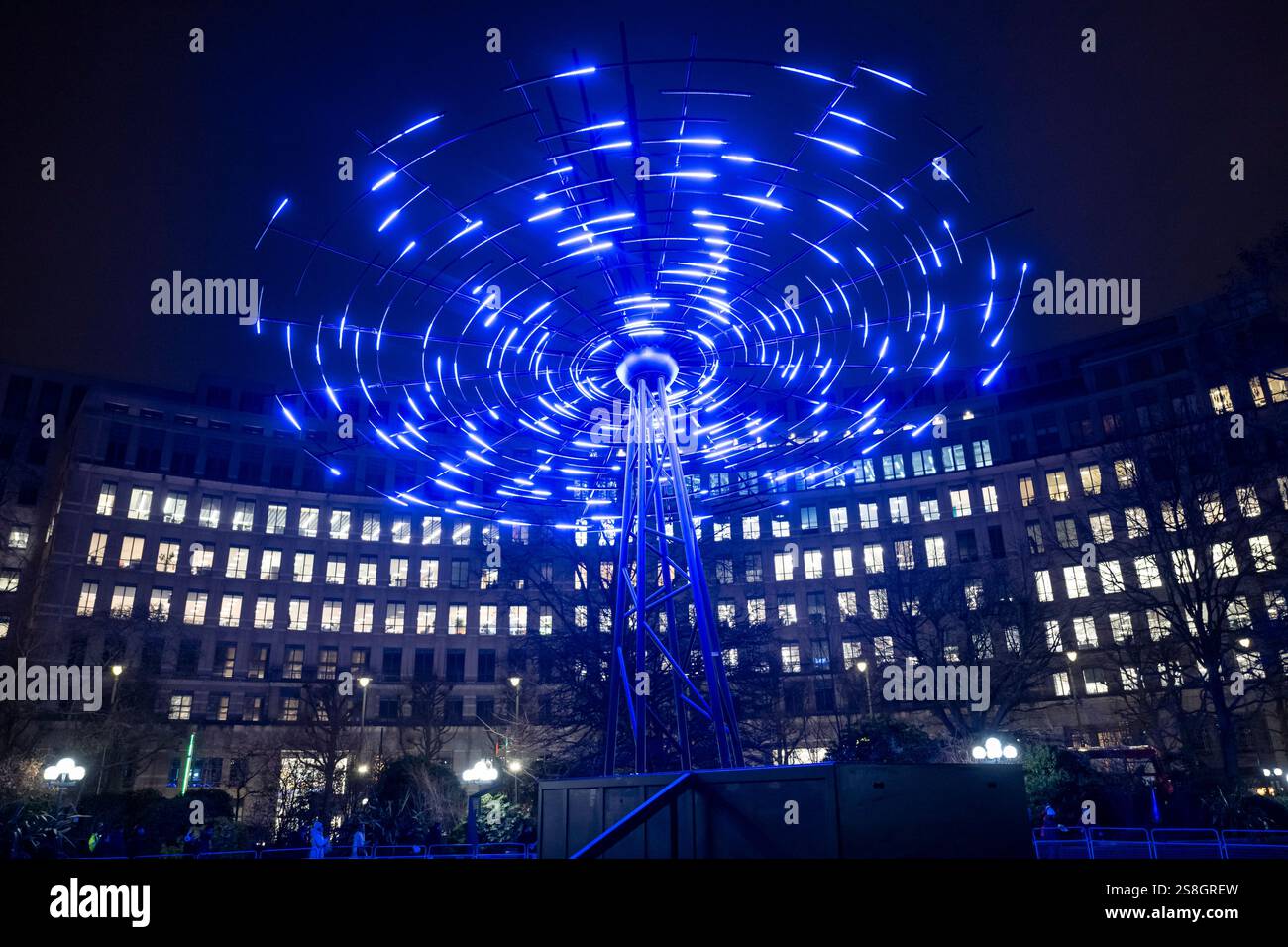 London, UK. 22 January 2025. 'Error' by Vendel & de Wolf at Westferry ...