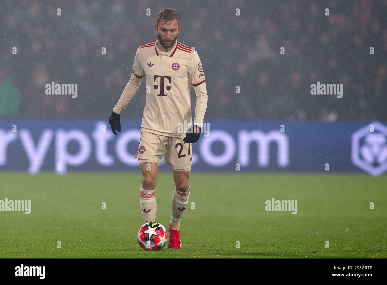 ROTTERDAM, NETHERLANDS - JANUARY 22: Konrad Laimer of Bayern Munchen in ...