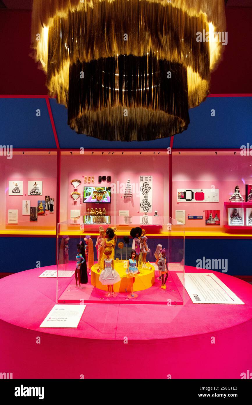 Display of Barbie dolls at Barbie - The Exhibition (2024-2025), Design ...
