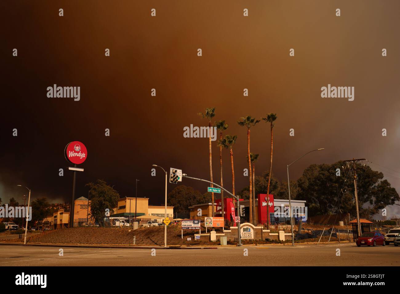 Smoke fills the sky during a wildfire on Wednesday, Jan. 22, 2025 in ...