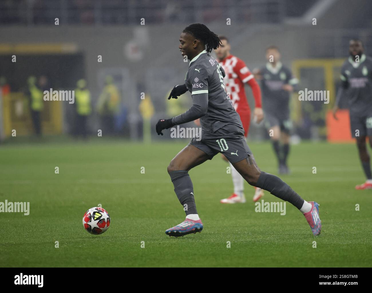 Milan, Italy. 22nd Jan, 2025. Rafel Leao of AC Milan during the Uefa ...