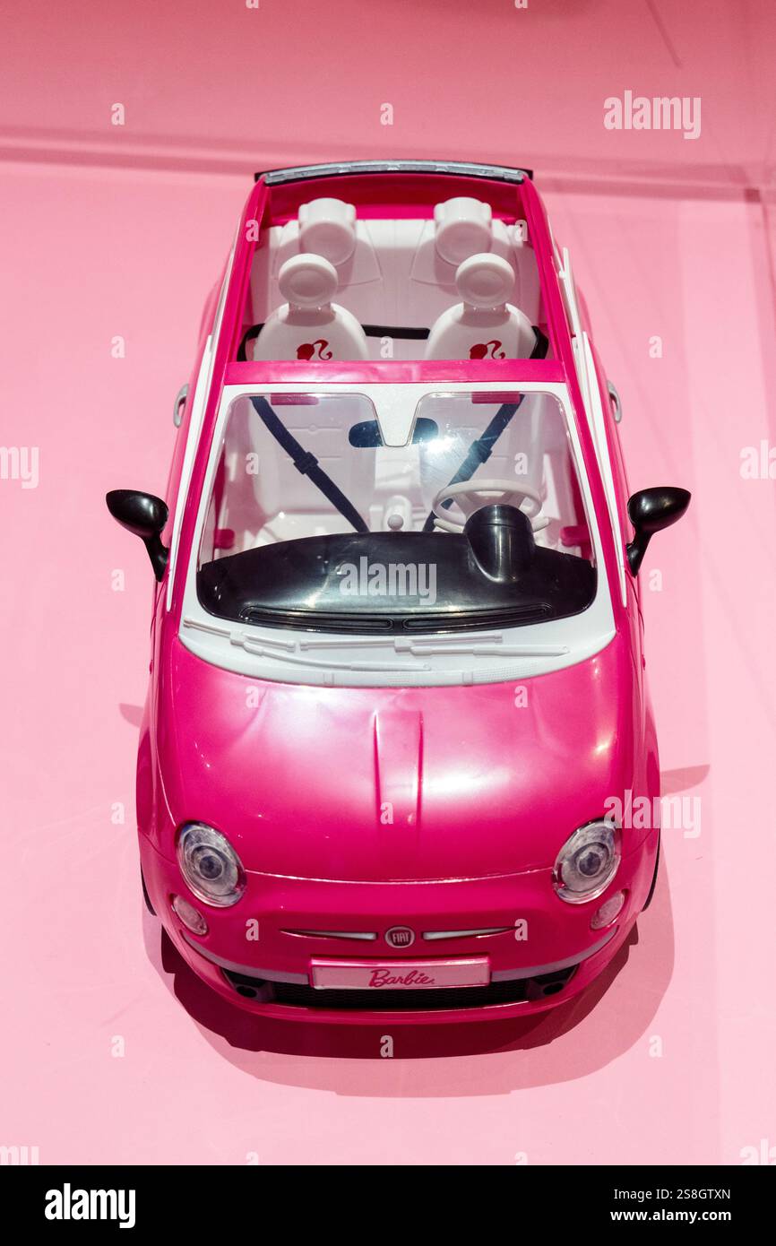 Fiat 500 Barbie car at Barbie - The Exhibition (2024-2025), Design ...