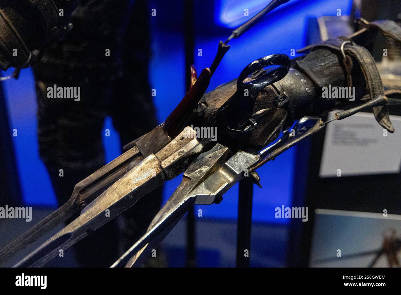 Close-up of Edward Scissorhands costume prop gloves by Colleen Atwood ...
