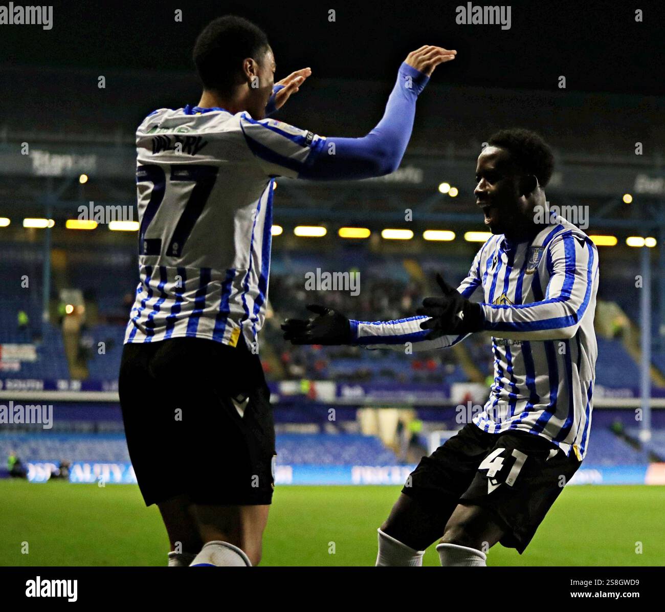 Sheffield, UK. 22nd Jan, 2025. Djeidi Gassama of Sheffield Wednesday ...