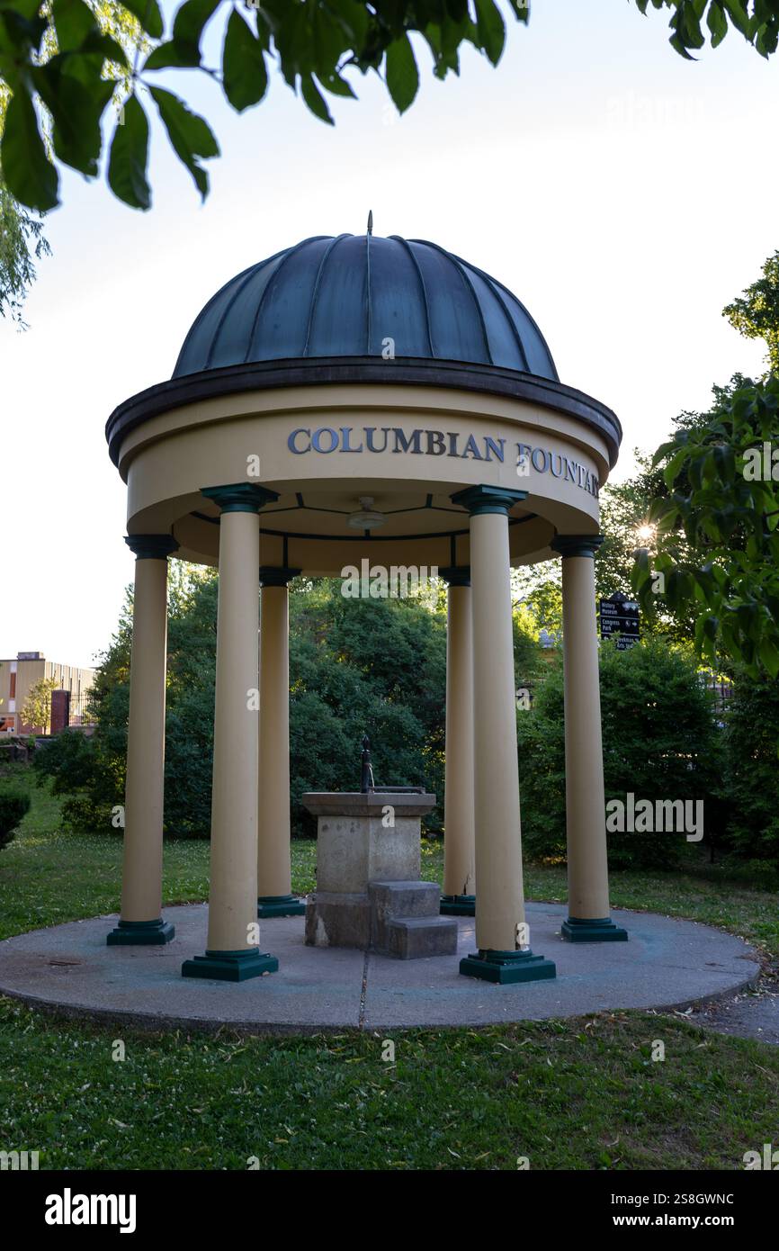 Columbian Fountain Spring Water Historic Congress Park Saratoga Springs ...
